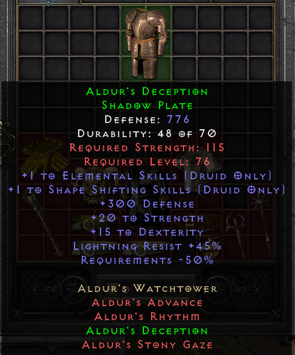 d2r Aldur's Armor hardcore pc/playstation/xbox Diablo 2 Resurrected | eBay