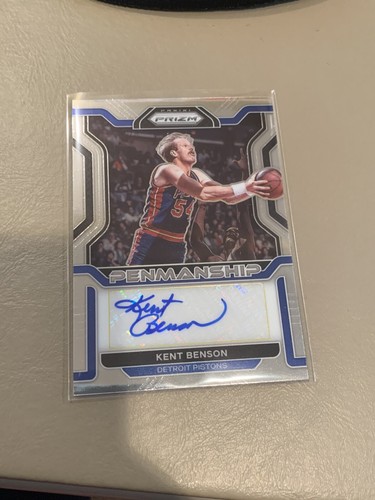 2021-22 Panini Prizm Kent Benson Autograph Penmanship Detroit Pistons ...