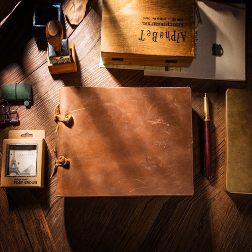 Handmade Thick Vintage Leather Sketch Book Drawing Book Luxury Notebook ...