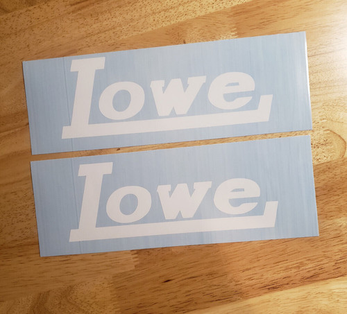 Lowe auger trencher 8” (2) white Vinyl Decal Sticker mower tractor usa ...