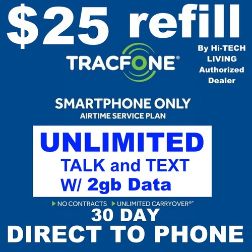 $25 TRACFONE SMARTPHONE PREPAID REFILL ⚡ FAST DIRECT to PHONE ⚡ GET ...