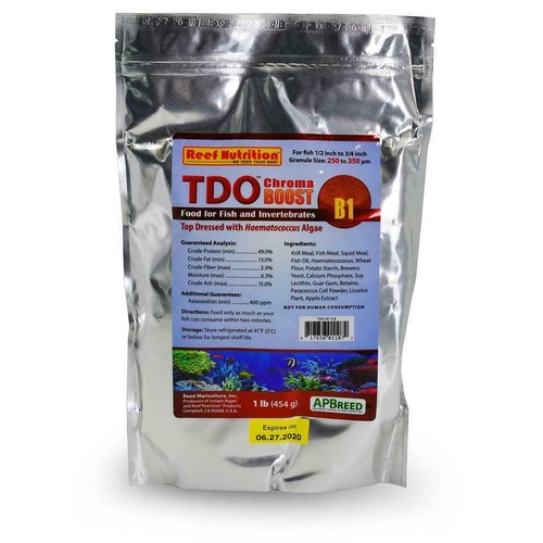 TDO-B1 CHROMA BOOST FISH FOOD (16 OZ) - REEF NUTRITION | eBay