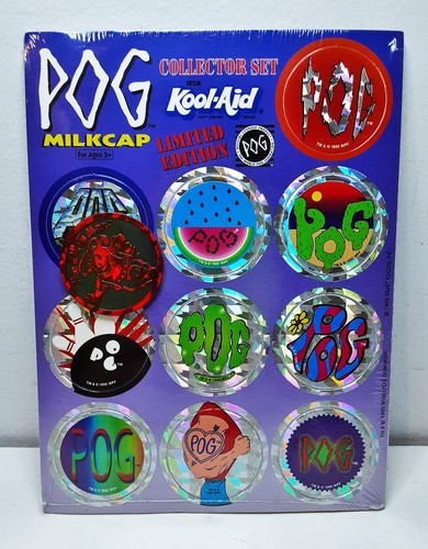 Sealed Vintage 1995 Kool-Aid Ltd Edition POG Collector Set Milk caps | eBay