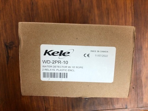 Kele WD-2PR-10 Water Detector w/ 10' Rope, 2 Relays, Plastic Enclosure ...