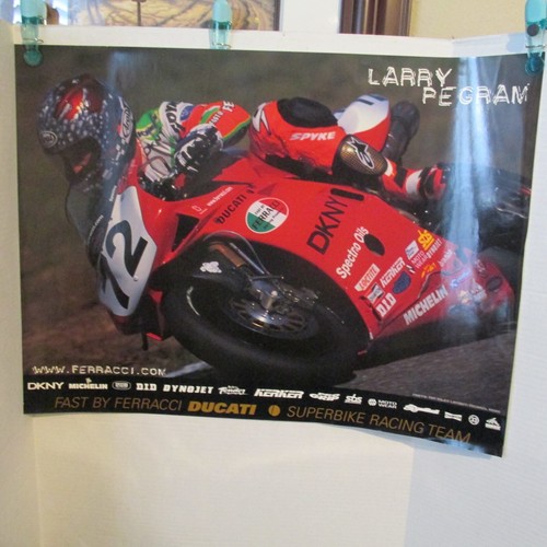 LARRY PEGRAM TEAM FAST BY FERRACCI DUCATI POSTER 18 X 24 | eBay