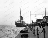 8x10 Print Historic Ship Cunard Line RMS Franconia Boston Harbor 1910 # ...