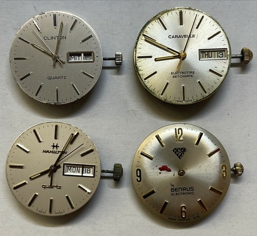 Vintage Group of Early Quartz Wristwatch Movements out of Watchmaker's ...