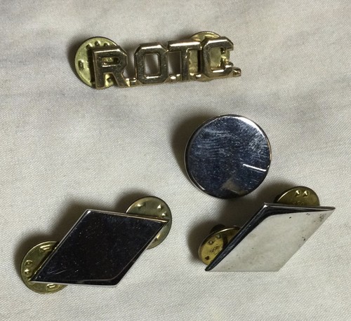USA ROTC Major Rank Chrome Diamond Collar Insignia, Chrome Disk, & ROTC ...