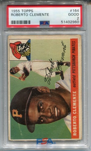 1955 Topps Baseball #164 Roberto Clemente Rookie Card Graded PSA 2 | eBay