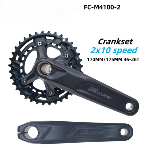Mountain Bike Crankset 2*10 Speed Crank Arm 36-26T Chainring 10 Speed ...