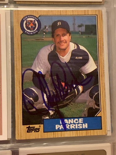 LANCE PARRISH AUTOGRAPHED SIGNED 1987 TOPPS CARD TIGERS COA | eBay