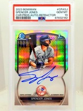 Spencer Jones Baseball Trading Card Checklist