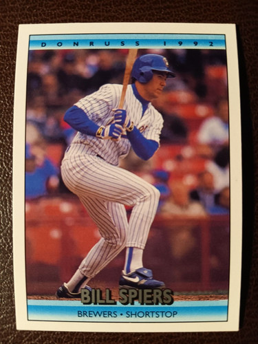 BILL SPIERS MILWAUKEE BREWERS 1992 DONRUSS BASEBALL CARD #364 | eBay