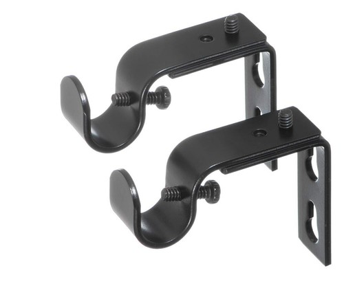 Short Projection Brackets for Curtain Rods - for 1/2 or 5/8 Inch Rods ...