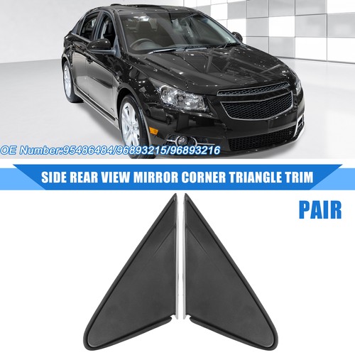 Pair Left Right Side Rear View Mirror Corner Triangle Trim for Chevy ...
