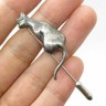 Solid 935 Argentium Silver Raven Ascot Stickpin Beautiful Classic Lapel ...