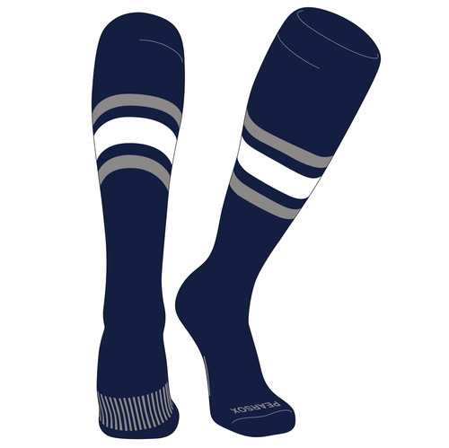 PEAR SOX Striped OTC Baseball, Softball, Football Socks (B) Navy ...