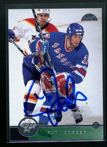 1996 Leaf PAT VERBEEK Signed Card autograph AUTO RANGERS | eBay