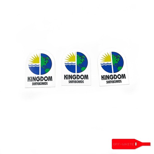 LOT OF 3 VINTAGE KINGDOM SKATEBOARD STICKERS DECALS NEW 90S CHRIS ...