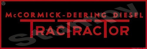 McCormick Deering Diesel Trac Metal Sign 6" x 18" or 8x24 Free domestic ...