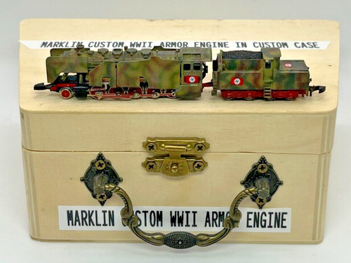 Z Scale Marklin Custom Painted WW2 Armor Engine And Tender Custom Wood ...