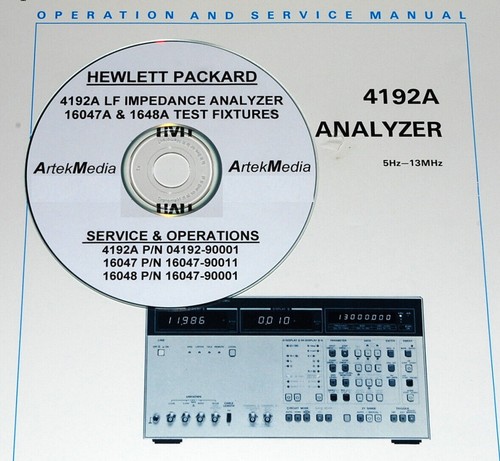 HP 4192A 16047A 16048A Ops & Service Manuals 3 volumes ( readable ...