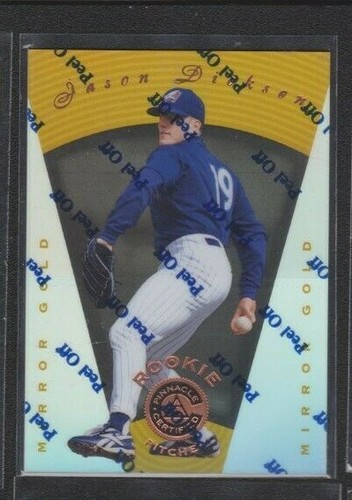 1997 PINNACLE CERTIFIED MIRROR GOLD PARALLEL #124 JASON DICKSON ROOKIE ...