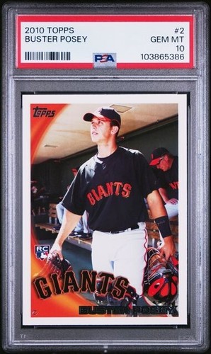 2010 Topps #2 BUSTER POSEY Rookie RC Graded PSA 10 GEM MINT Giants | eBay