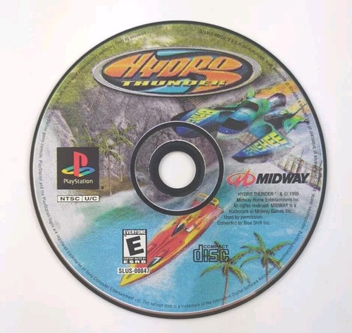 Hydro Thunder PlayStation 1 PS1 Disc Only Tested Working Midway Racing ...