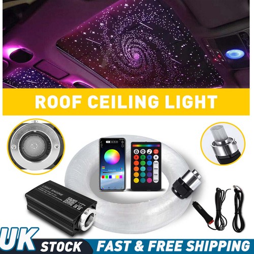 RGBW LED Fiber Optic Starry Sky Roof Light Kit 500pcs 2m Twinkle APP ...