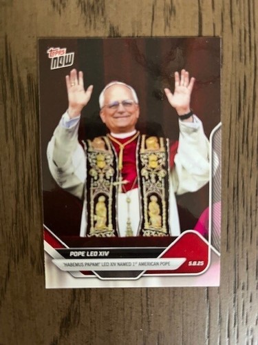 2025 Topps Now Pope Leo XIV 1st American Pope Card | eBay