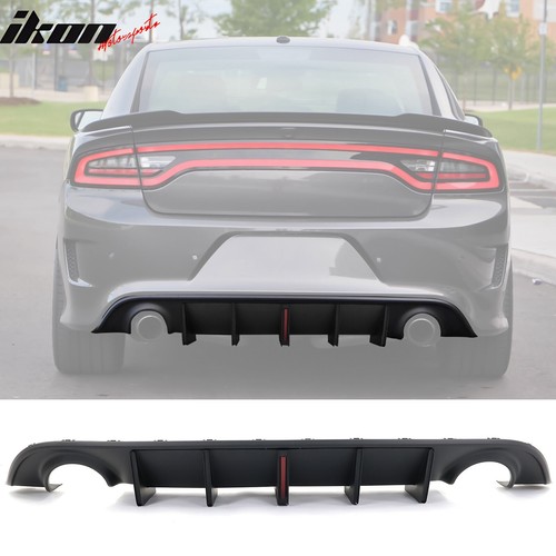 2015-2023 Dodge Charger IKON V3 Style Rear Diffuser w/ LED Light ...