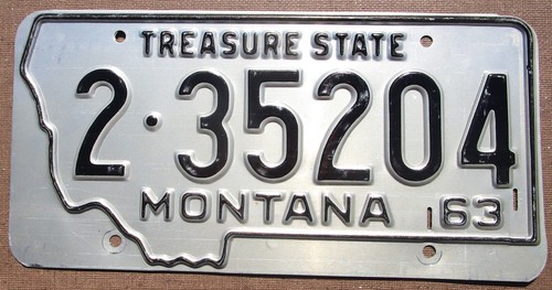 MONTANA License Plate 1963 - Cascade County (2 - Great Falls) #35204 | eBay