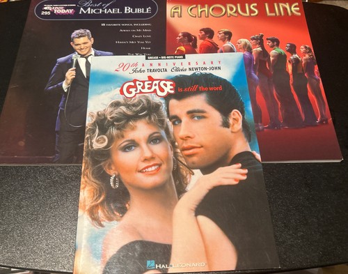 Grease Chorus Line Michael Bible Songbook Lot Of 3 Piano Keyboards ...