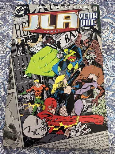 JLA YEAR ONE #1 MARK WAID BRIAN AUGUSTYN BARRY KITSON 1998 classic DC ...