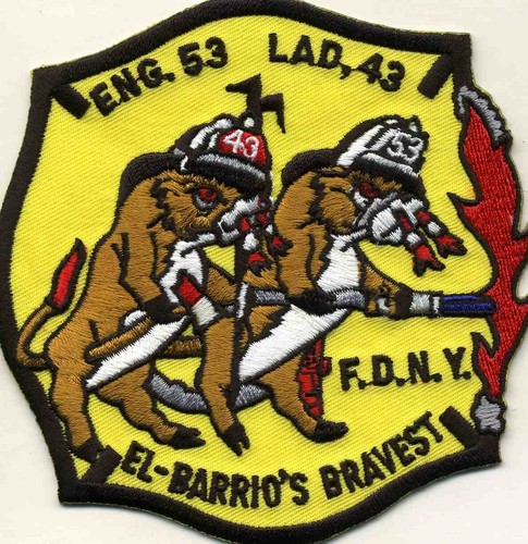 New York City - Engine - 53 / Lad-43 "El Barrio's Bravest" (4" x 4 ...