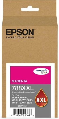 GENUINE Epson 788 XXL Magenta Ink for WorkForce Pro WF-5110 WF-5190 WF ...