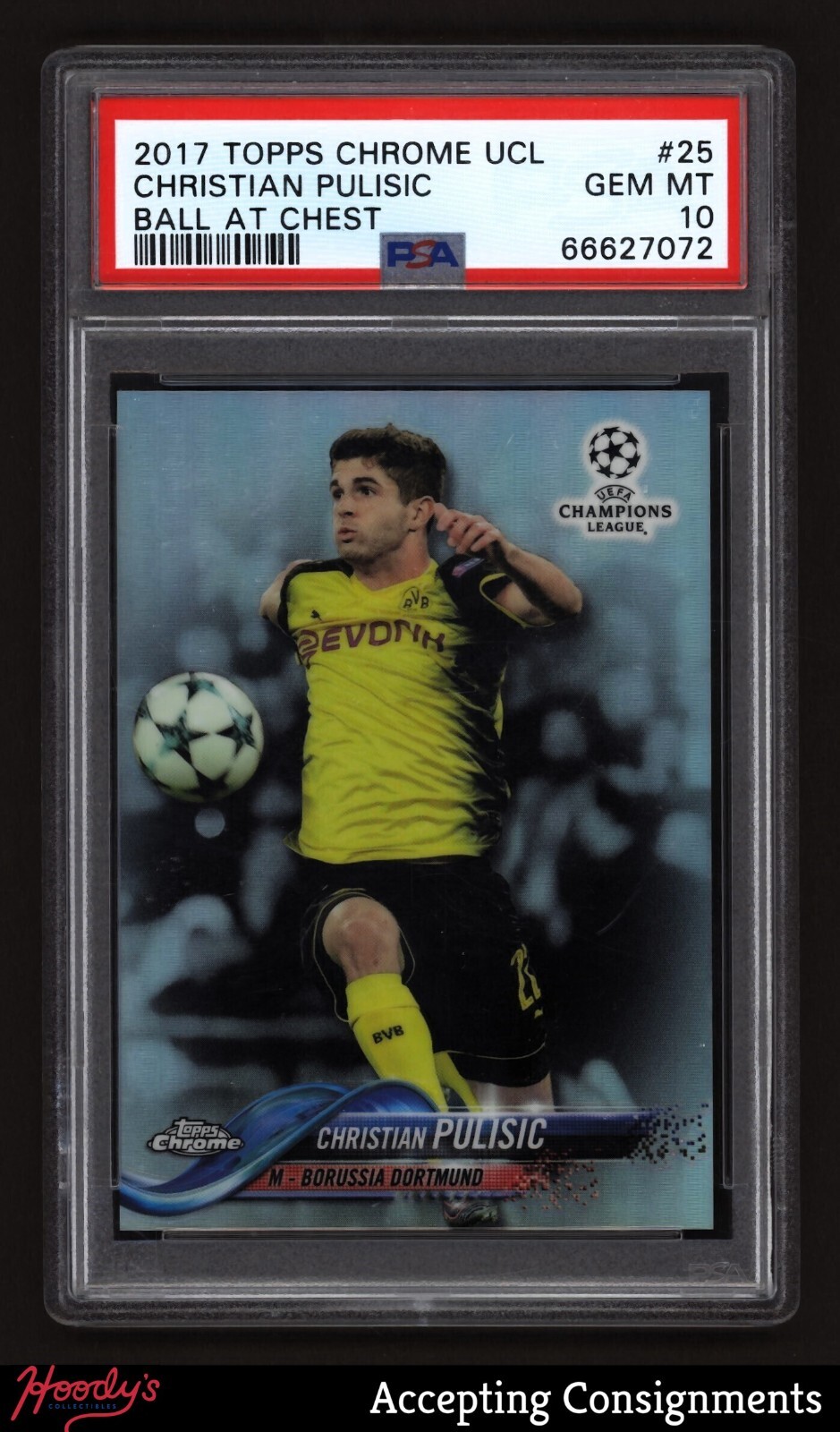 Christian Pulisic 2017 Topps Chrome UEFA Champions League #25 SP ...