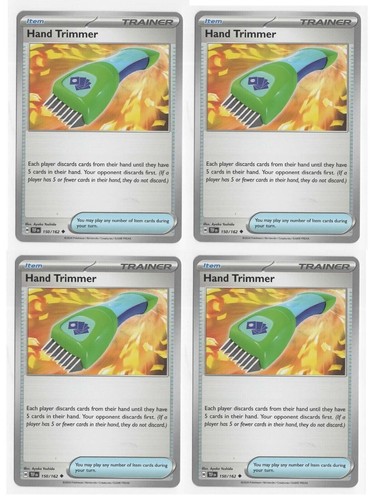 Pokemon - 4x Hand Trimmer - 150/162 - Temporal Forces - NM/M | eBay