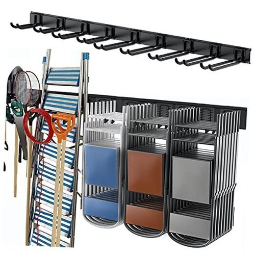 Tool Storage Rack, Heavy Duty Steel Garage Wall Mount Garden Tool Metal ...