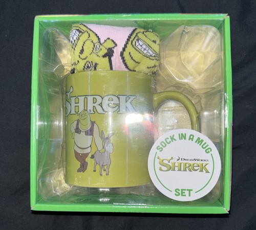 DreamWorks Shrek Green Cartoon Socks & Mug Gift Set for Men - Movie ...