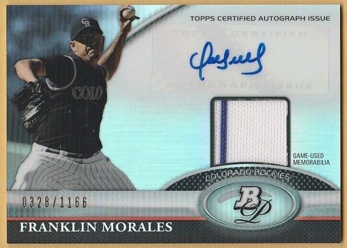 2011 Bowman Platinum Relic Autograph Refractors #FM Franklin Morales ...