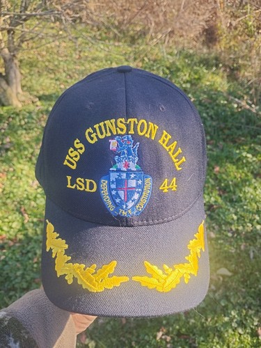USS Gunston Hall LSD 44 Logo Blue Baseball Cap Hat Snips | eBay
