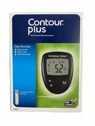 Contour Plus Blue Blood Glucose Monitoring System X 2 for sale online ...