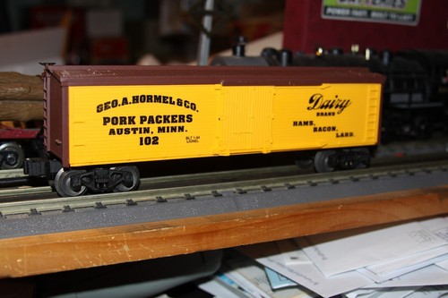 Lionel O gauge Hormel &Co Pork Packers Reefer car # 19538 NIB | eBay