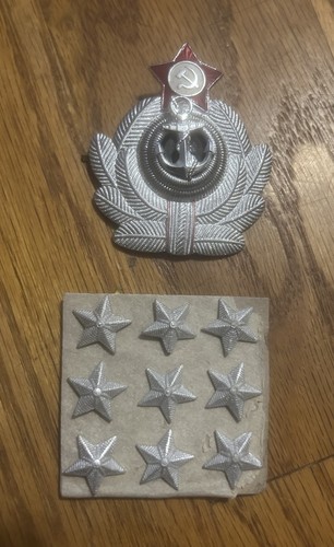 Russian USSR Soviet Navy Cap Badge And Rank Stars | eBay