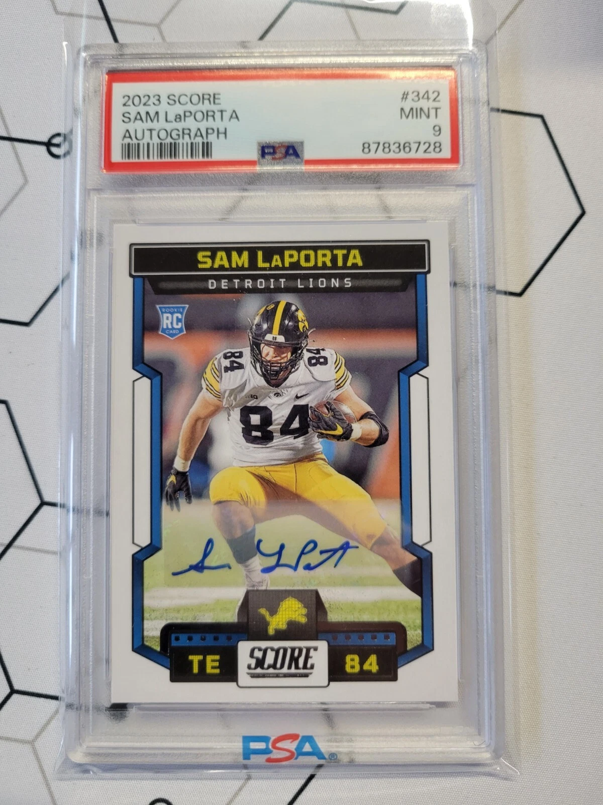 Sam LaPorta 2023 Score #342 Rookie Signatures Price Guide - Sports Card ...