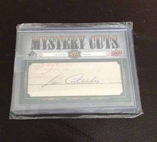2008 UD SP LEGENDARY CUTS MYSTERY LOU COSTELLO AUTOGRAPH AUTO 1/2 RARE ...
