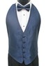 Men's Navy Blue Satin Open-Back Tuxedo Vest and Matching Long Windsor ...