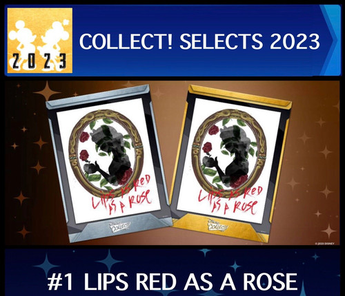 DISNEY COLLECT! SELECTS 2023 #1 LIPS RED ROSE-9 GOLD+9 SLVR-TOPPS ...